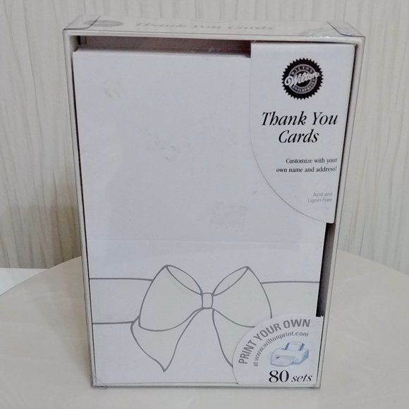 Wilton | Party Supplies | Wilton Print Your Own Thank You Cards Pack Of ...